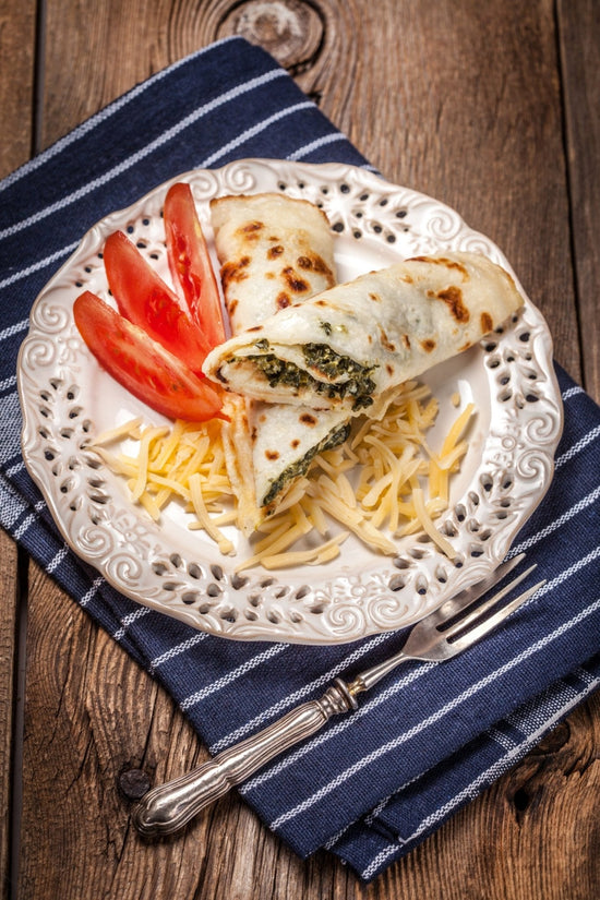 Herb and Cheese Crepes with Spinach and Tomatoes – The Spice Guy